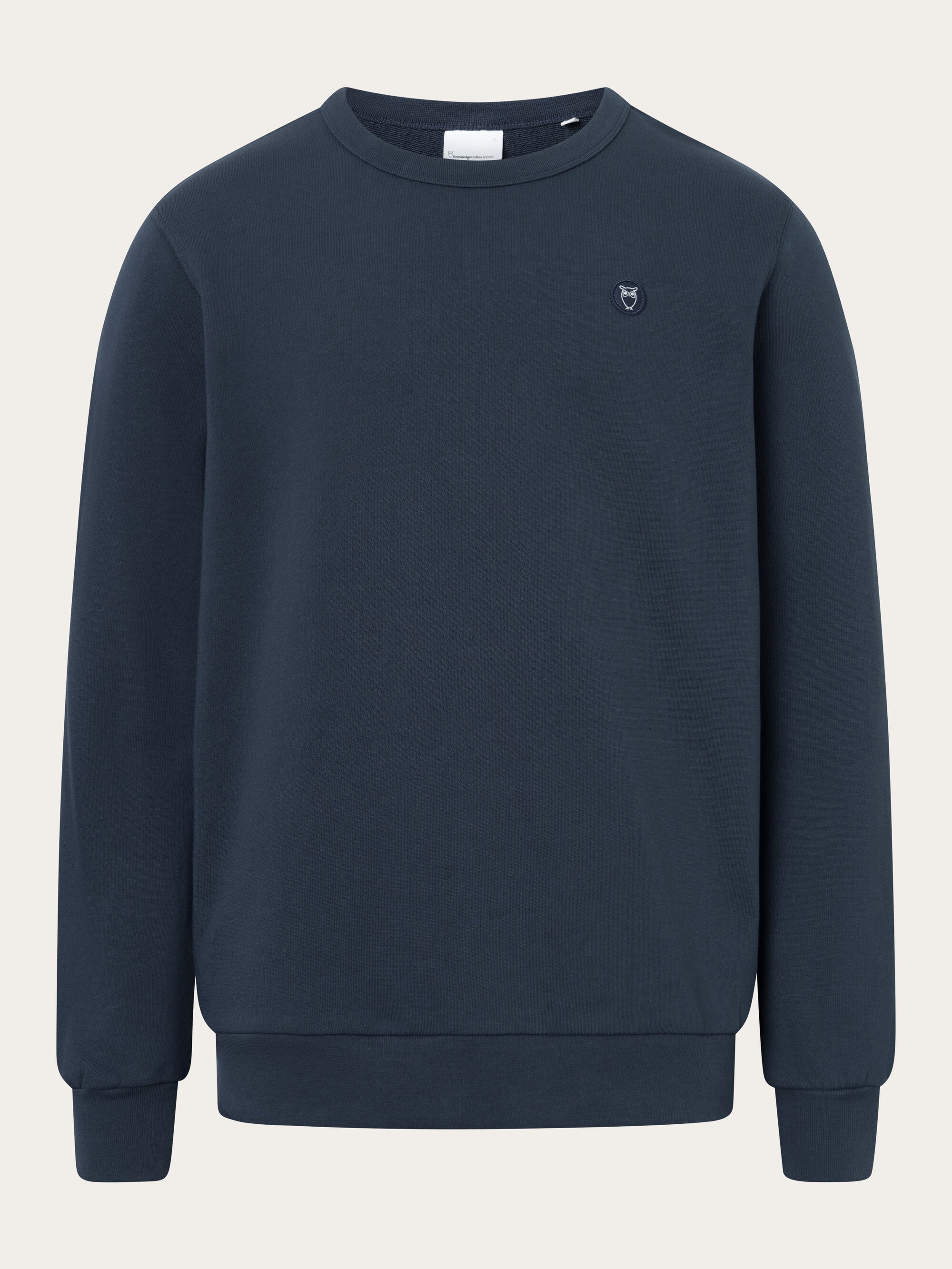 Buy Basic badge sweat - Total Eclipse - from KnowledgeCotton Apparel®